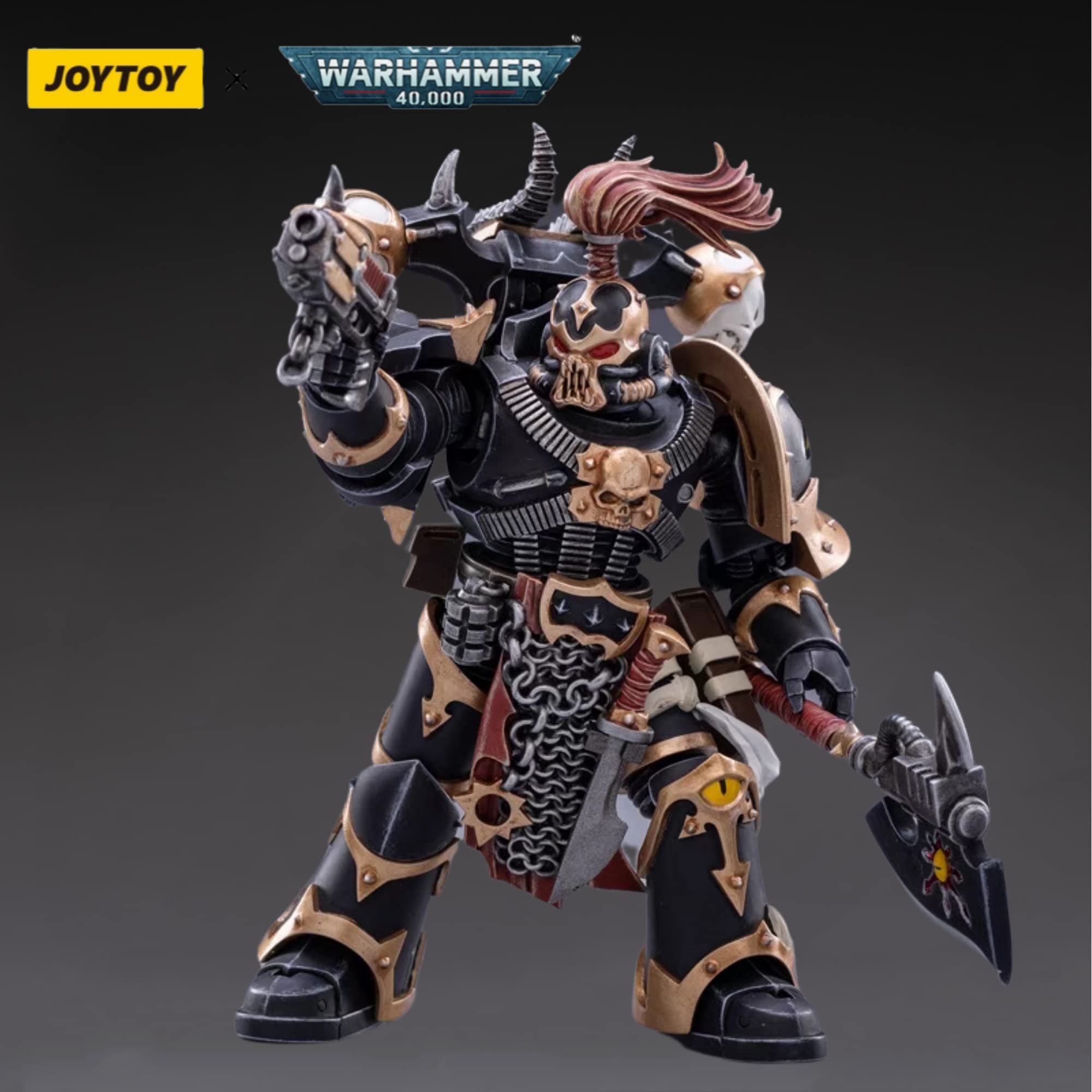 JOYTOY Warhammer 40,000 1/18 Action Figures Black Legion Narghast Collection Model