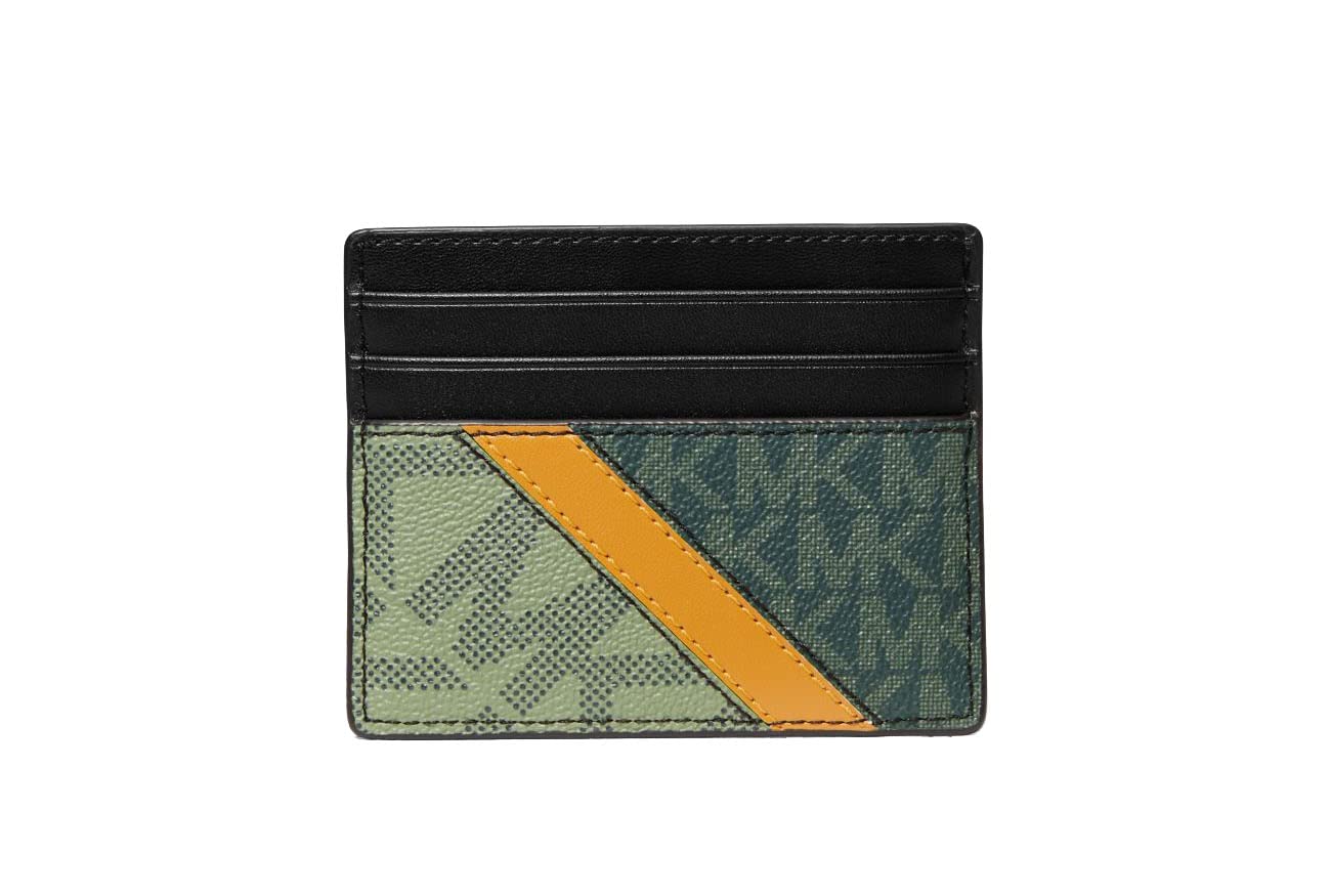 Michael Kors Men`s Cooper Color Block Logo Tall Card Case (One Size, OL(36U1LCOD2J)/A_GN/MRGD)