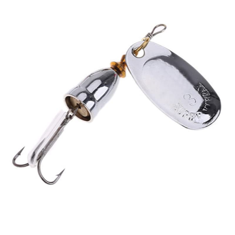 NAROBAN Blade Rotating Spinner Metal Lure Brass Hard Artificial Spoon Bait Copper Freshwater Creek Trout Fishing Tackle (02,5g)