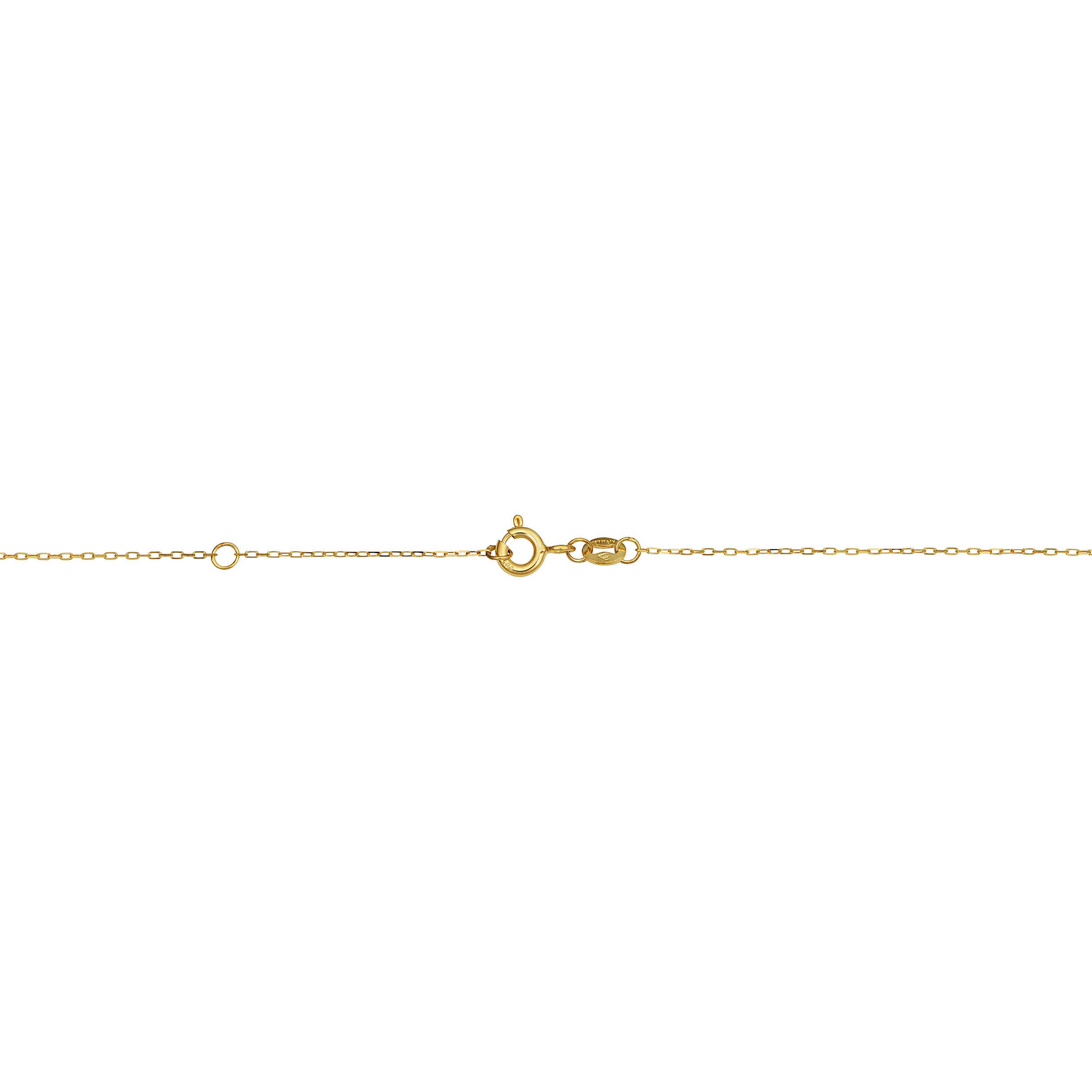 Kooljewelry 14k Yellow Gold Black Spinel Rosary Adjustable Length Necklace (adjusts to 17 or 18 inch)