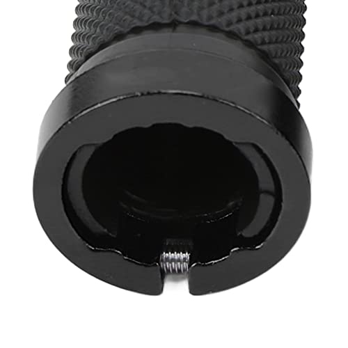 Mountain Bike Handle Bar Cover, Dustproof Bicycle Rubber Handle Bar Grips Aluminum Lock Loop Waterproof for Bike(Black)