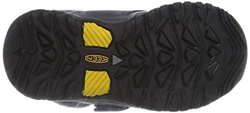KEEN unisex child Kootenay Iii Mid Waterproof Winter Snow Boot, Black/Keen Yellow, 13 Little Kid US