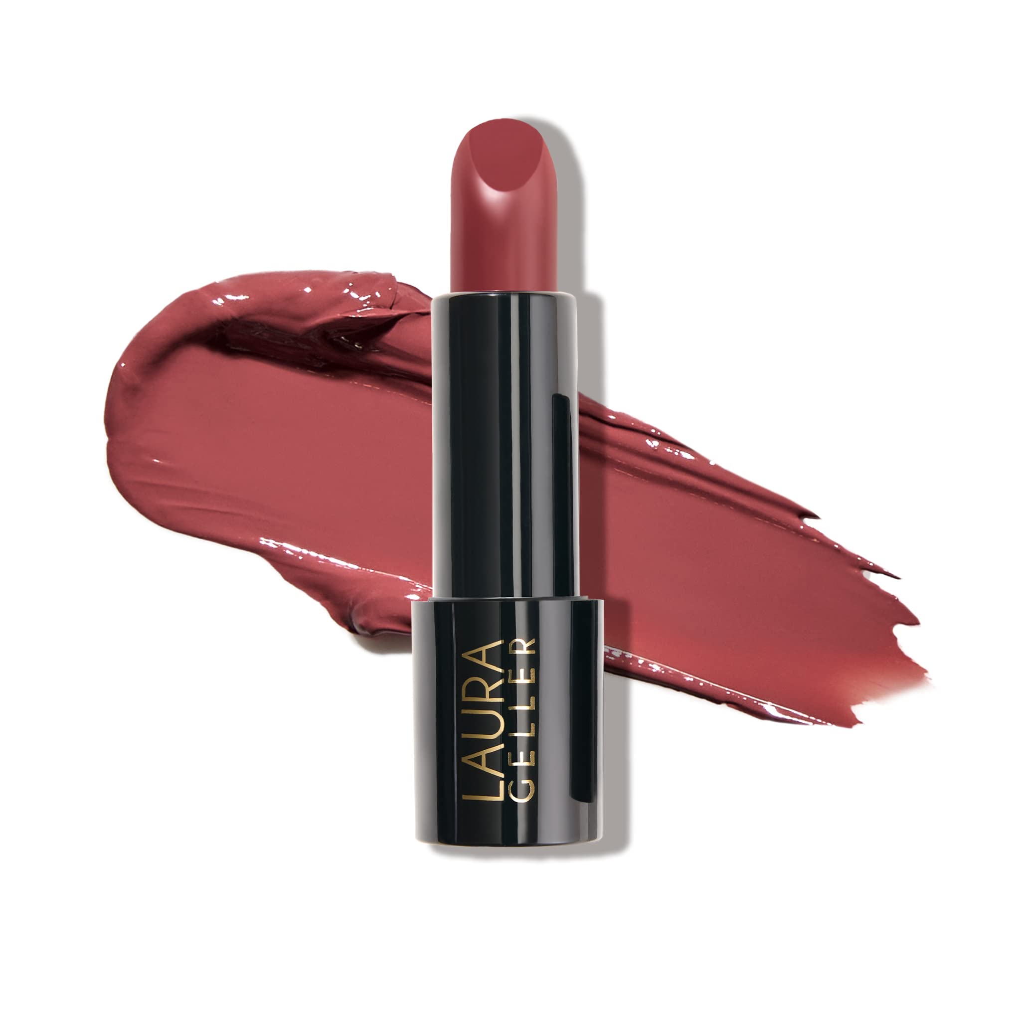 LAURA GELLER NEW YORK Baked Blush-n-Brighten Blush, Pink Grapefruit + Modern Classic Cream Lipstick, Mauve Majesty