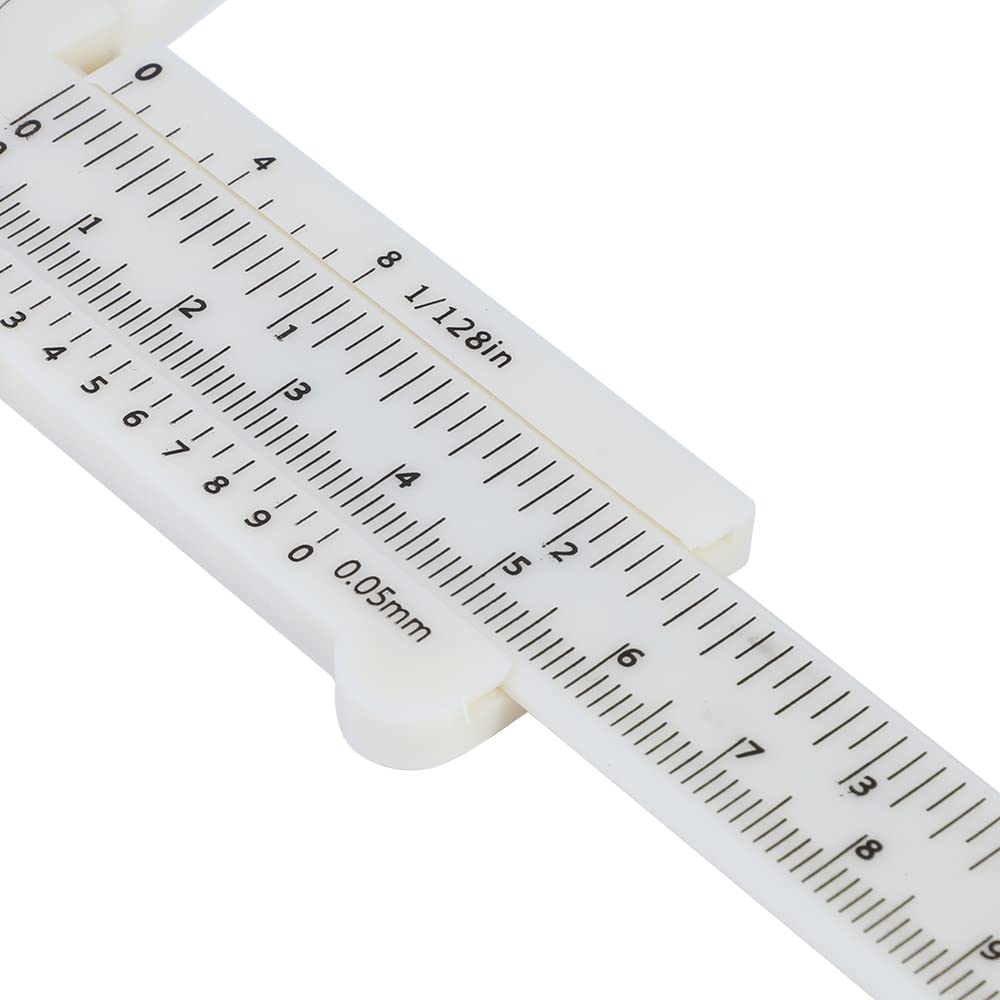 Set of 5 Mini Calipers Double Scale Pastic Vernier Caliper for Detailed Measurements 6 inches 150mm