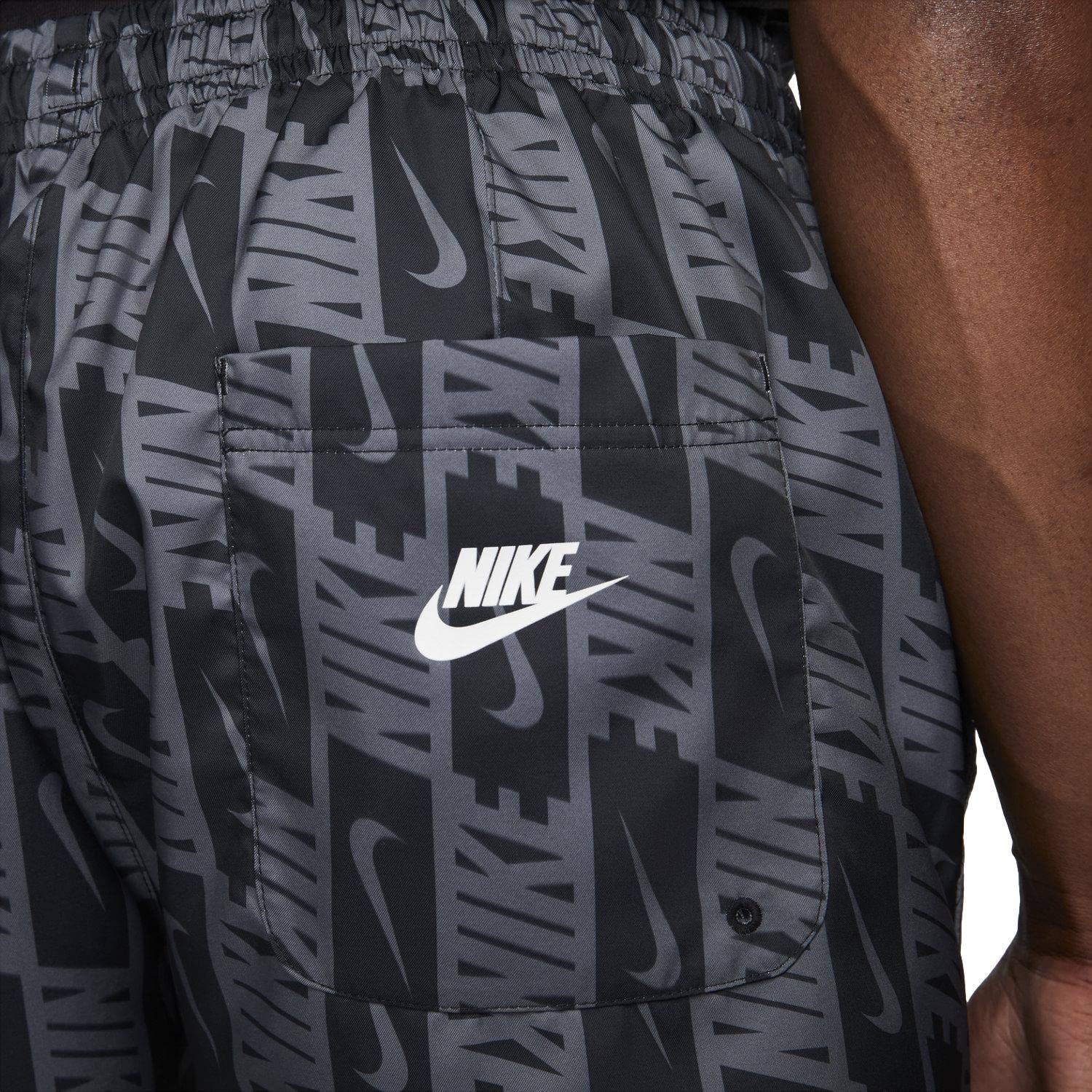 Nike NSW Woven Flow Shorts (Small, Black/Dark Grey/White)