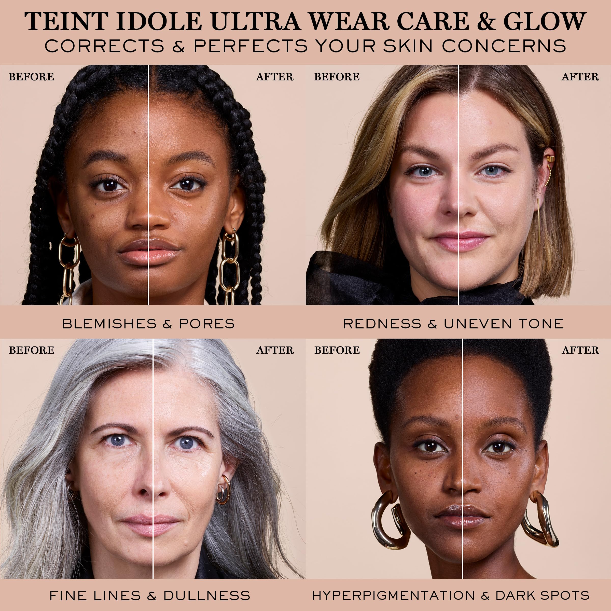 Lancôme Teint Idole Ultra Wear Care & Glow Serum Foundation with SPF - Medium Buildable Coverage & Natural Glow Finish - Up To 24H Wear - 220C