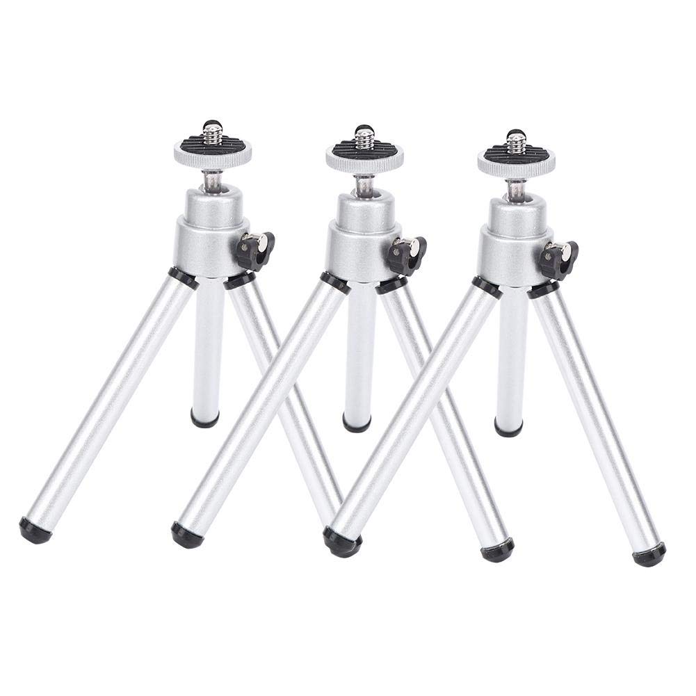 Keenso 3Pcs Universal Foldable Aluminium Alloy Stoving Varnish Mini Antishake Telescopic Tripod Telescoping Tripod Stand Monocular Telescope Camera Tripod