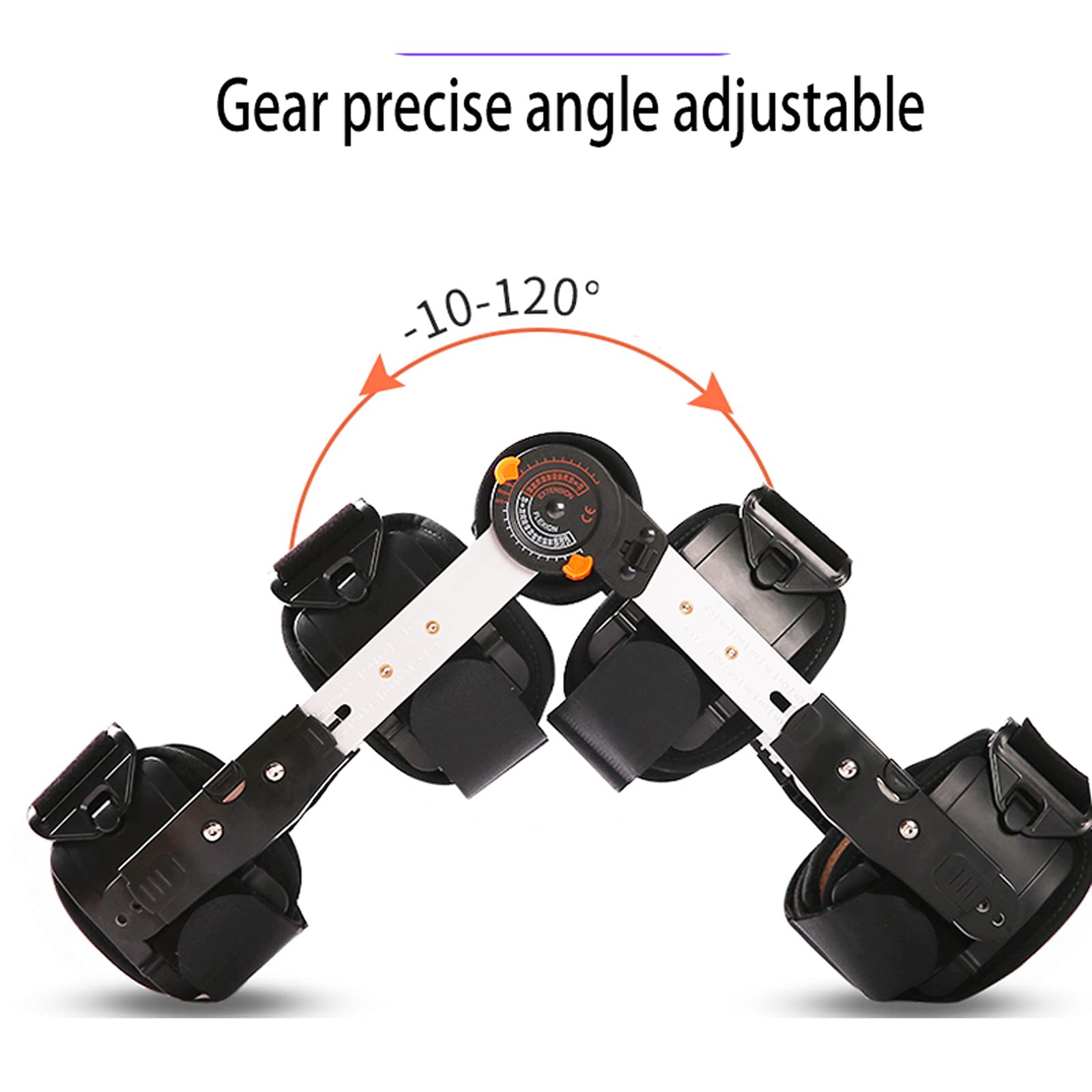 Knee Orthosis Immobilizer Adjustable Hinged Knee Brace Splint Stabilizer for Arthritis Meniscus Tear Ligament Injury for Leg Post-Op Fracture