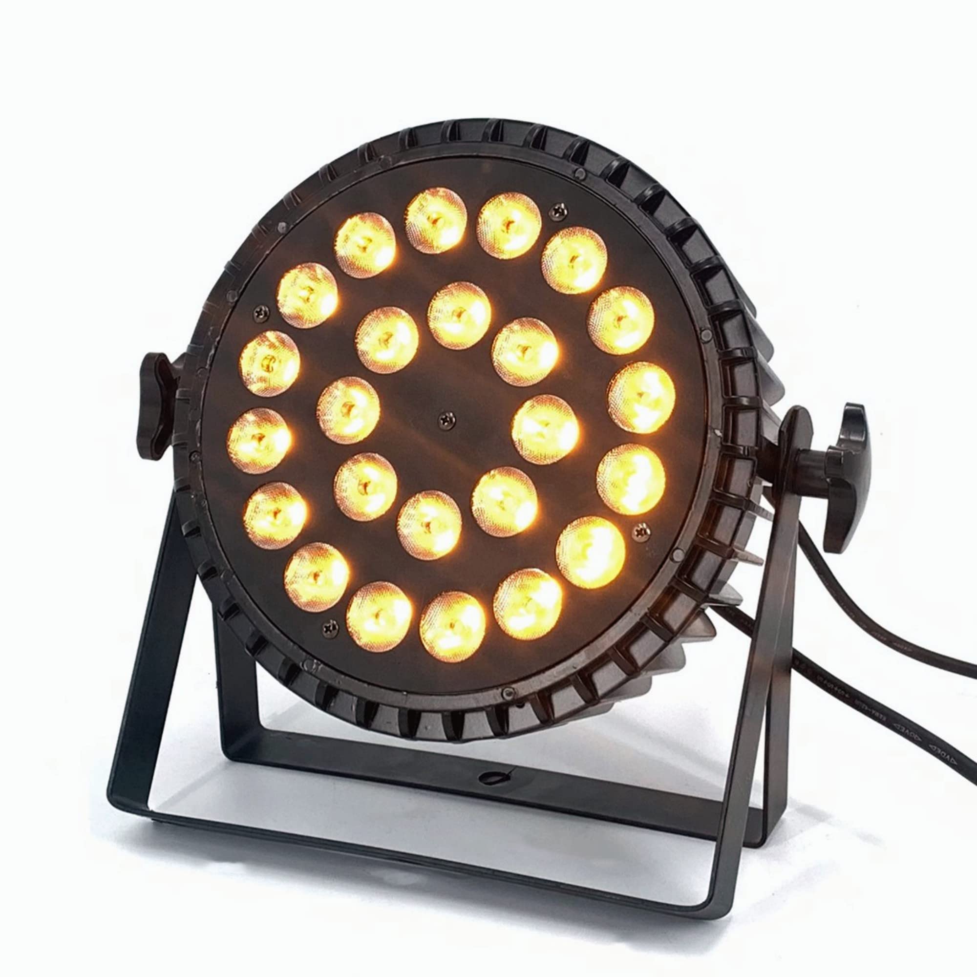 LED Par Lights Stage Lights 24LEDs 432Watts 6in1 RGBWA UV Par Lights Strict Testing Uplights with Sound Activated DMX512 Control Bright DJ Par Light for Stage Party Club Disco Wedding Events