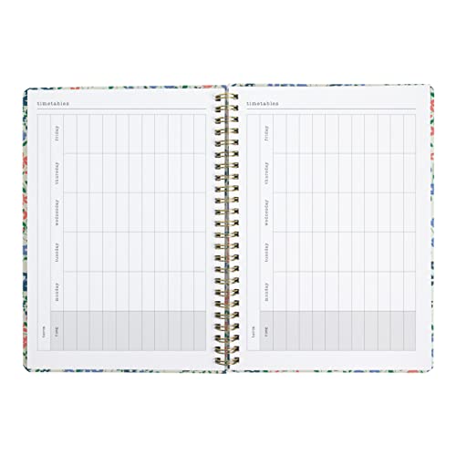 Letts Spring Valley Academic Weekly/Monthly Planner, 18 Months, July 2023 to December 2024, Week-to-View, Wiro Binding, Multilingual, A5 Size, 8.25" x 5.875", Mint (C031799-24)