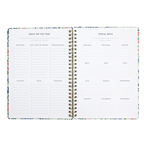 Letts Spring Valley Weekly/Monthly Planner, 12 Months, January to December, 2024, Wiro Binding, A5 Size, 8.25" x 5.875", Multilingual, Mint (C082377-24)