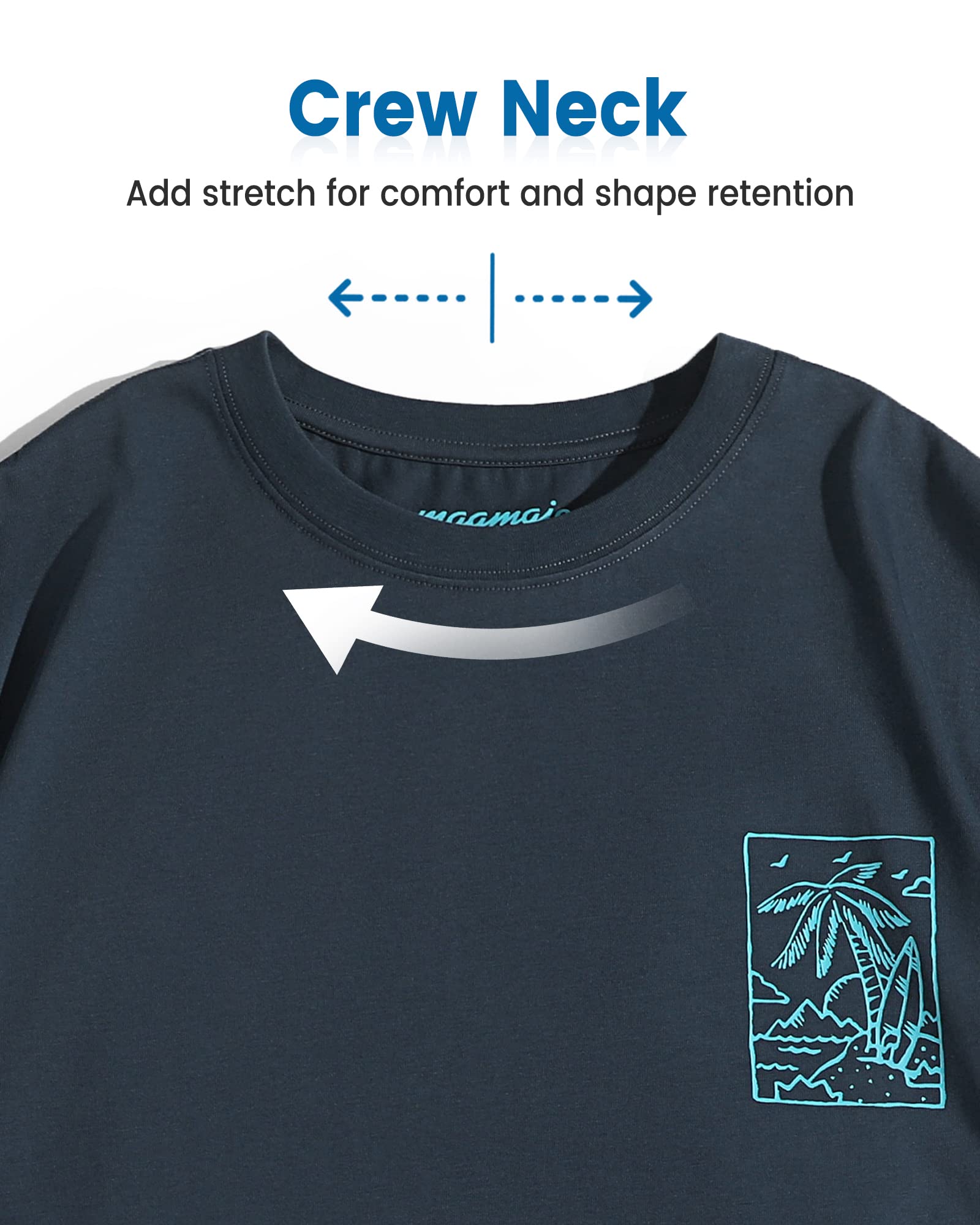 maamgic Mens Graphic T-Shirts Soft Cooling Touch Tees with Pocket