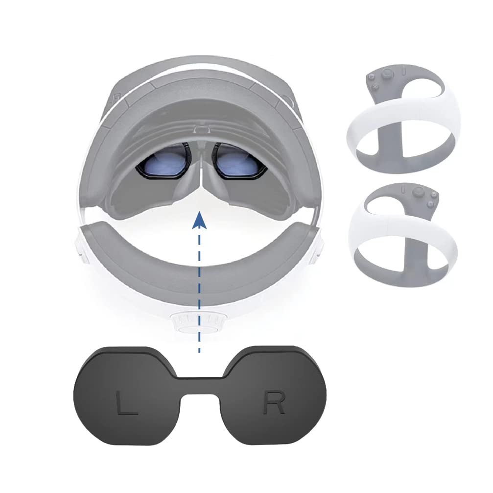 Onseuk 1Pcs Compatible with PS VR2 Glasses Silicone Protective Cover Dust-proof Anti-scratch Lens Cover VR Accessories