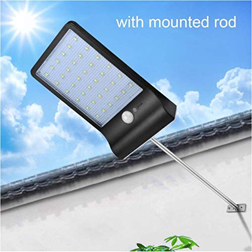 LED Street lamp Outdoor Plaza Lighting Solar Street Light with Motion Sensor Wall Light Waterproof Home Garden Road Flood Light-Black