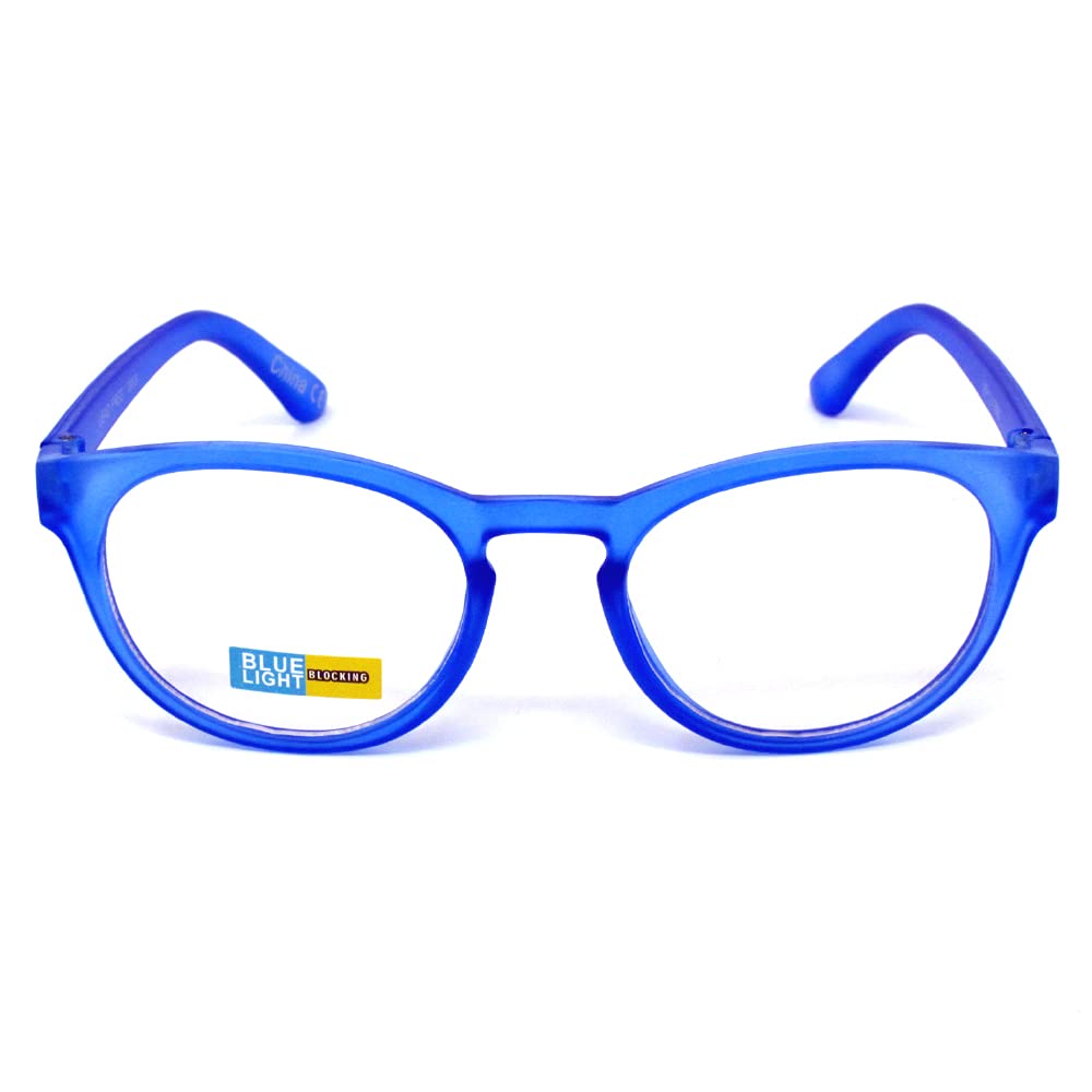 Kids Computer Blue Light Blocking Glasses for Boys and Girls Anti Eyestrain Eyeglasses (Blue)