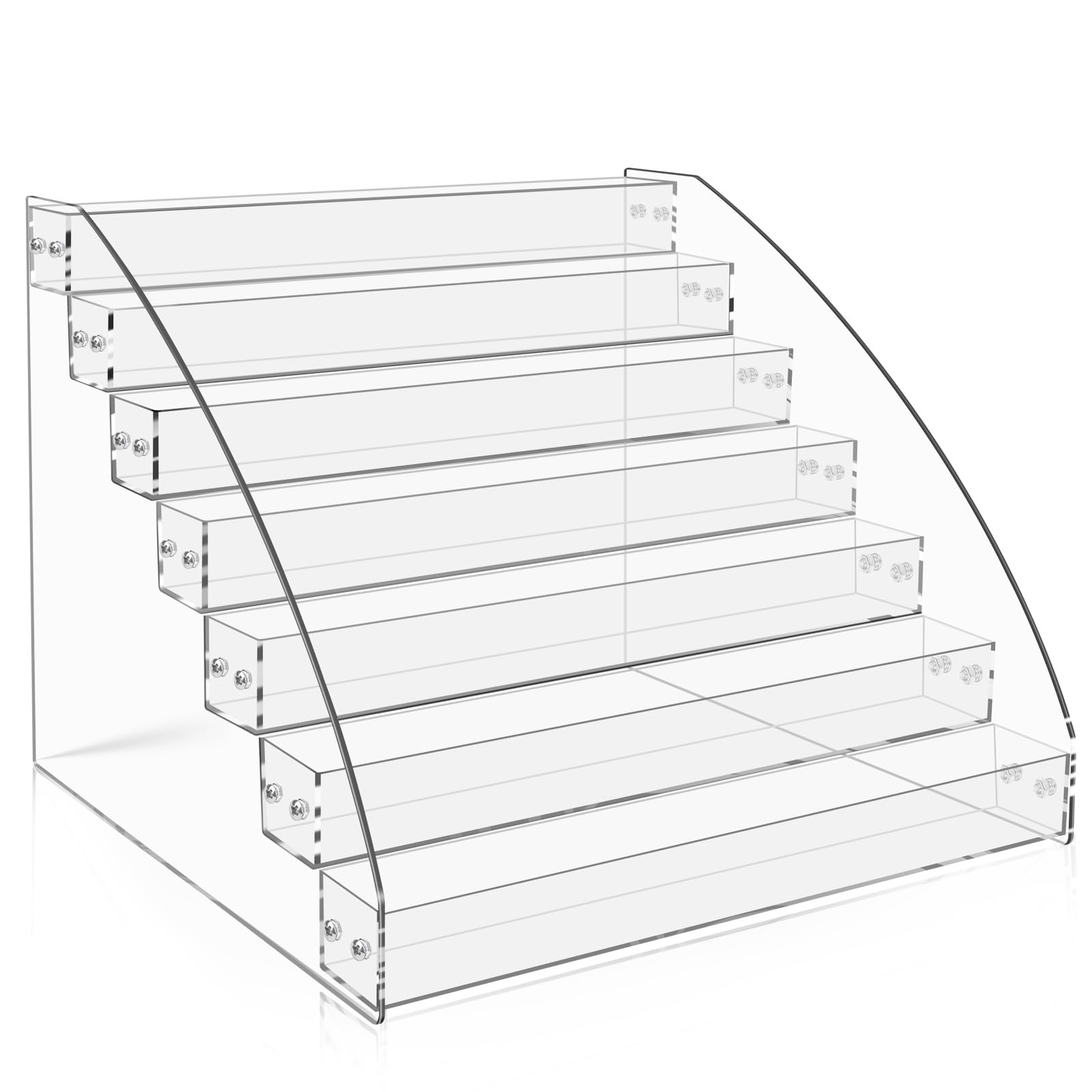Vowcarol Clear Acrylic Paint Organizer 7 Tiers, Model Paint Organizer Miniature Paint Holder 7 Layers Paint Storage Rack, Craft Paint Organizer Rack