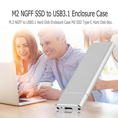 Silver Reader Disk Type Converter to Adapter Ngff. USB. C- c Cartridge M- Key Hard- Disk Ssd M. Portable with C State Support Enclosure USB External Cable Hard