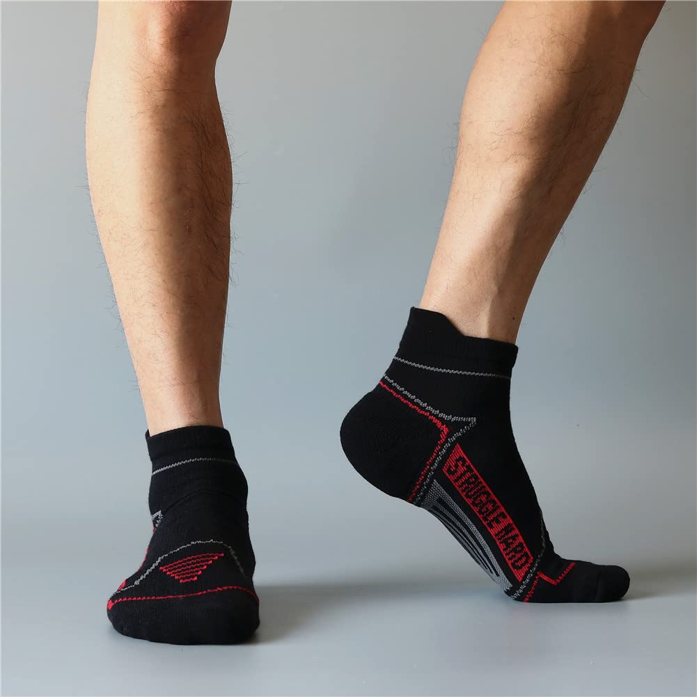 PAIXUN Mens Compression Socks For Men Women Cotton Athletic Running Workout Size 6-13 No Show Low Cut Crew Socks