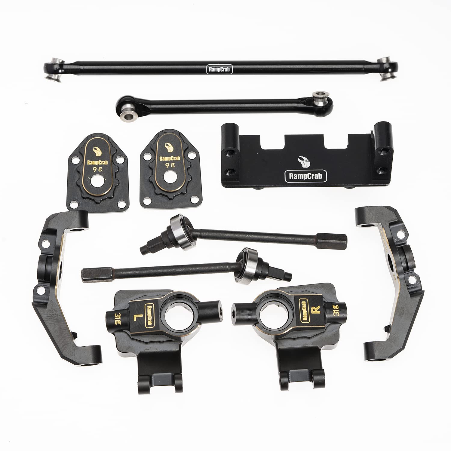 RampCrab RC Model Car Upgrades Parts for UTB18, 4-Wheel Steering 4WS Set for 1/18 AXIAL UTB18 Capra Trail Buggy