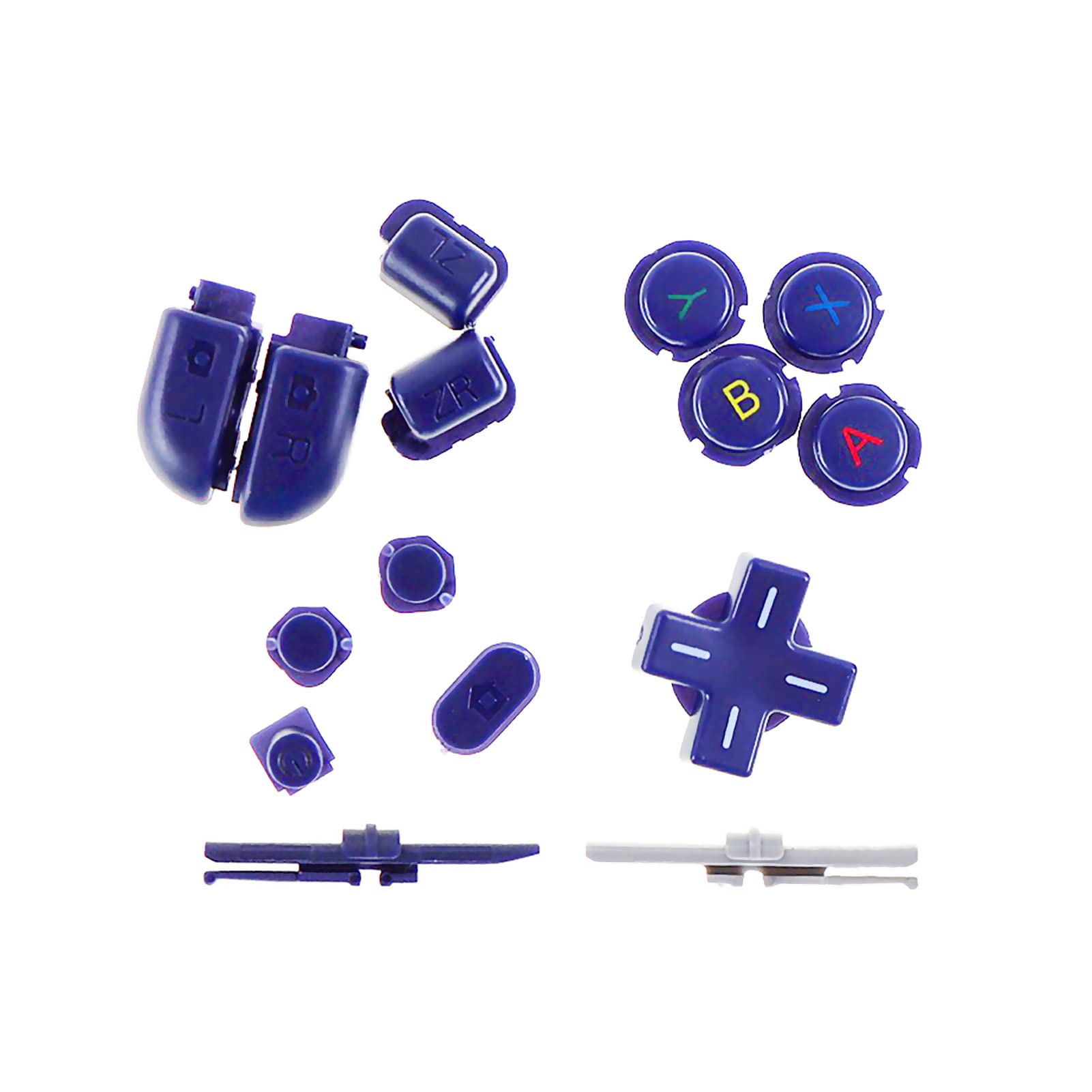 New for New 3DS XL Full Buttons Set Blue Color Replacement, for Nintendo New3DS XL/LL New3DSXL Console, ABXY D-Pad LR ZR ZL Power Home Select Volume 3D Switch Button Complete 15 PCS