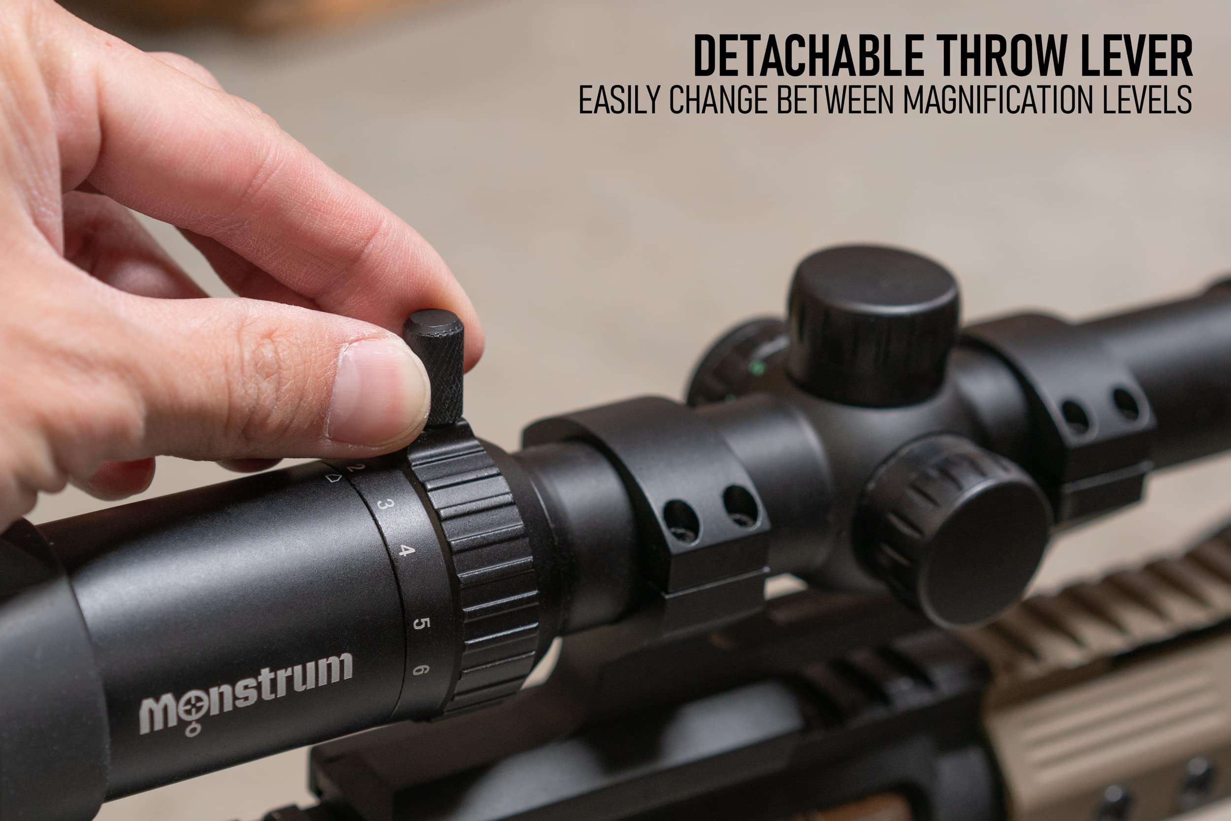 Monstrum 1-6x24 LPVO Rifle Scope | Offset Scope Mount