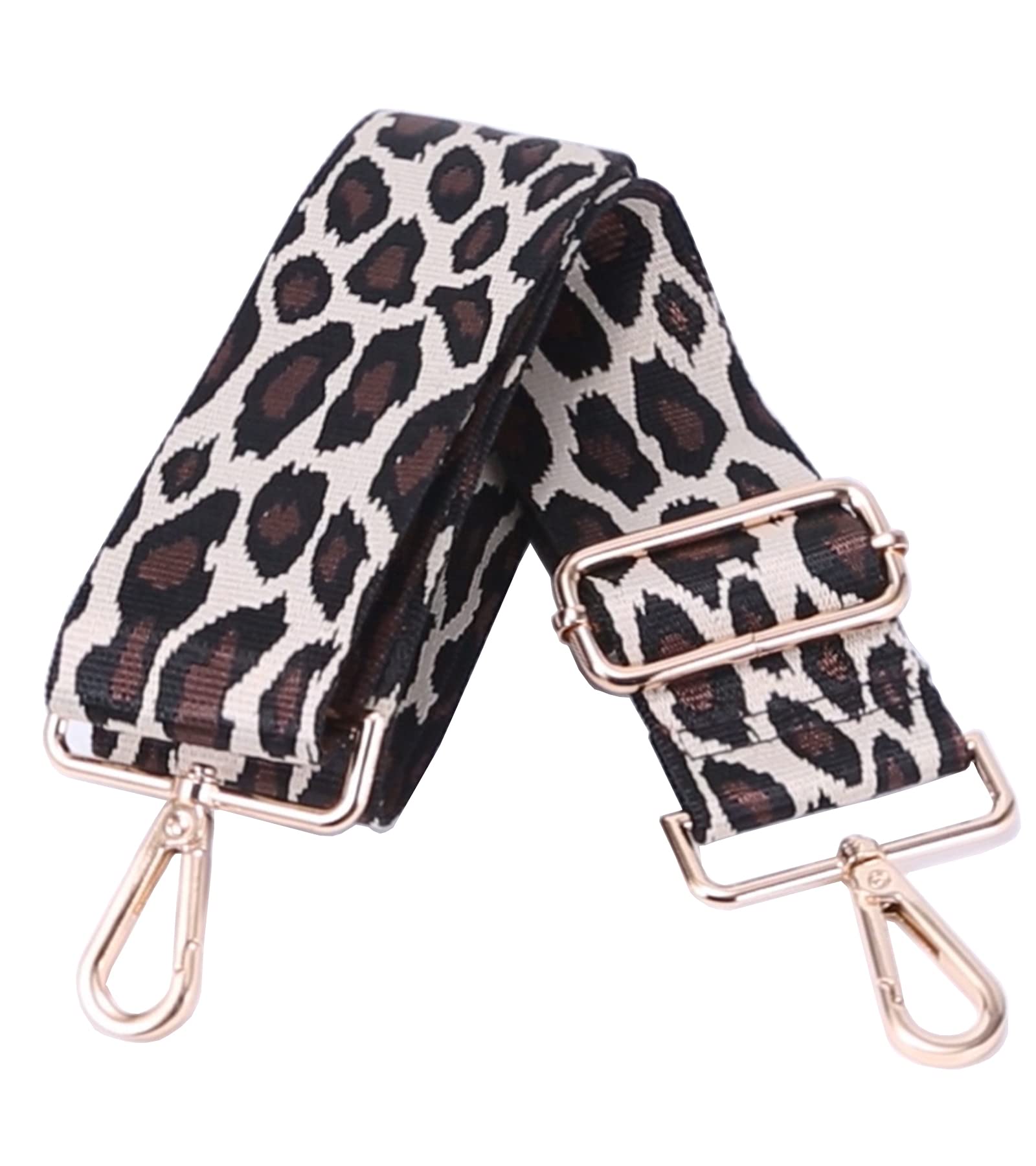 Purse Strap Replacement Crossbody - Adjustable Crossbody Straps for Purses, Guitar Purse Strap for Handbags Leopard Pattern 2 inches