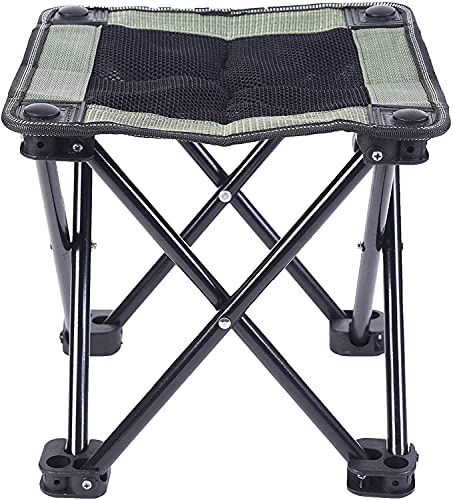 Lightweight Folding Camp Stool | Camping Ottoman Fold Up Stool Backpacking Stool Foot Rest Cliq Chair Hiking Fishing Travel Small Portable Mini Folding Chair