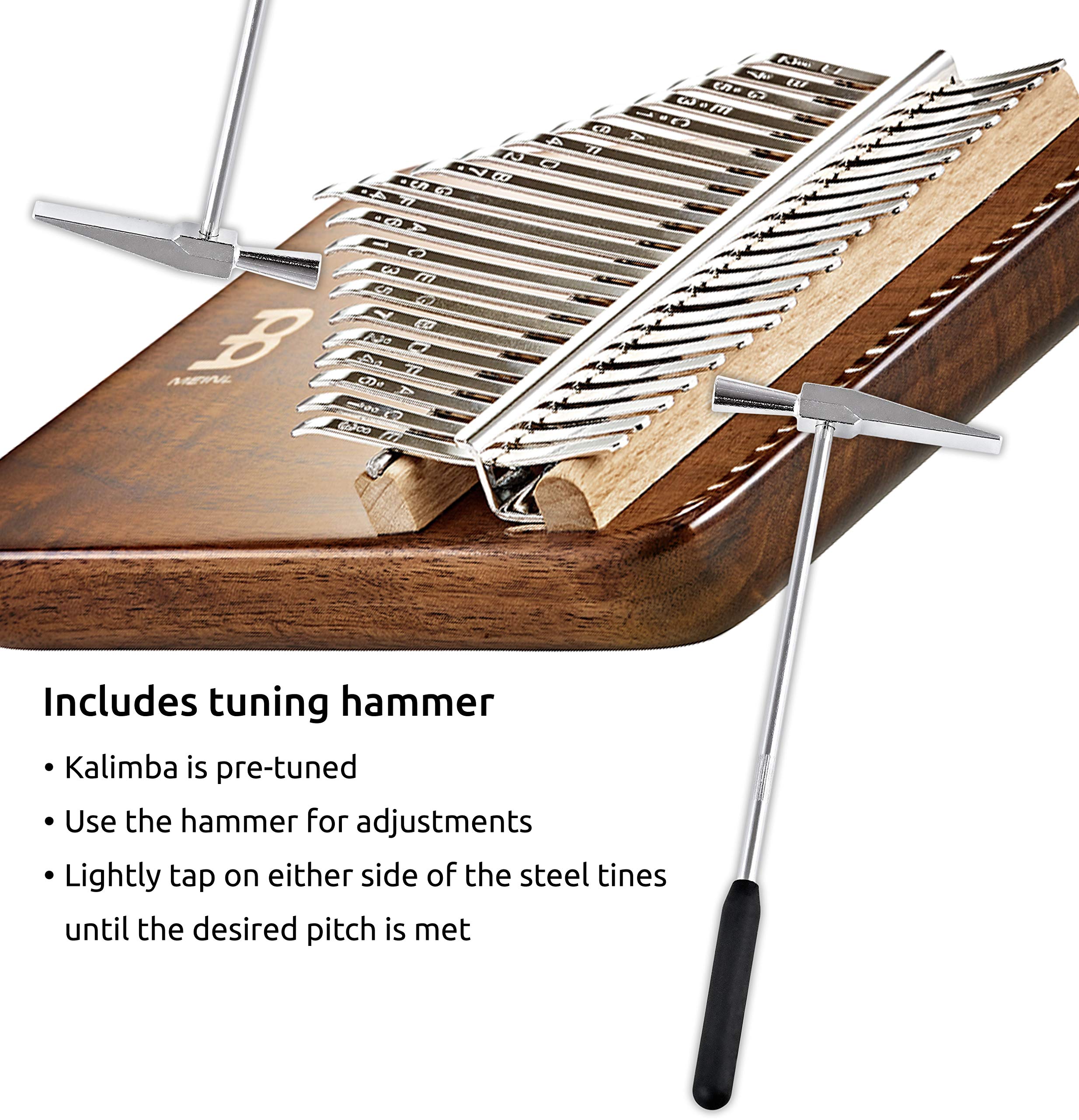 Kalimba Thumb Piano, 21 Keys β Includes Tuning Hammer and Case β For Meditation, ASMR, Sound Therapy and Yoga, 2-YEAR WARRANTY