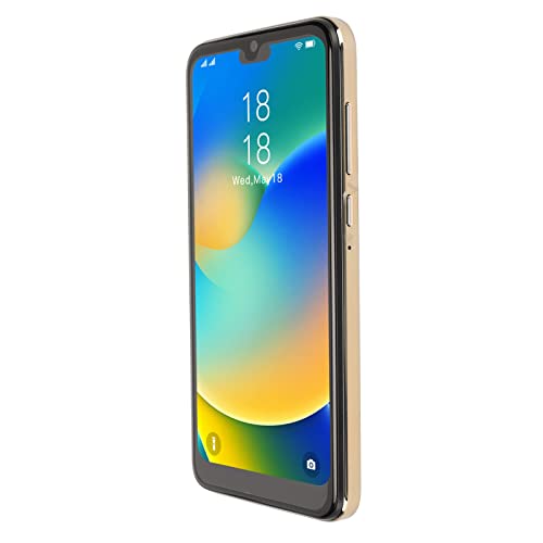 LANTRO JS Android 11.0 Smartphone, 6.1in Display, 4GB RAM, 32GB ROM, MTK6889 Processor, 8MP Front Camera, 16MP Rear Camera, 1440x3200 Resolution, Gold Color, EU Plug, Compatible with I14proMax