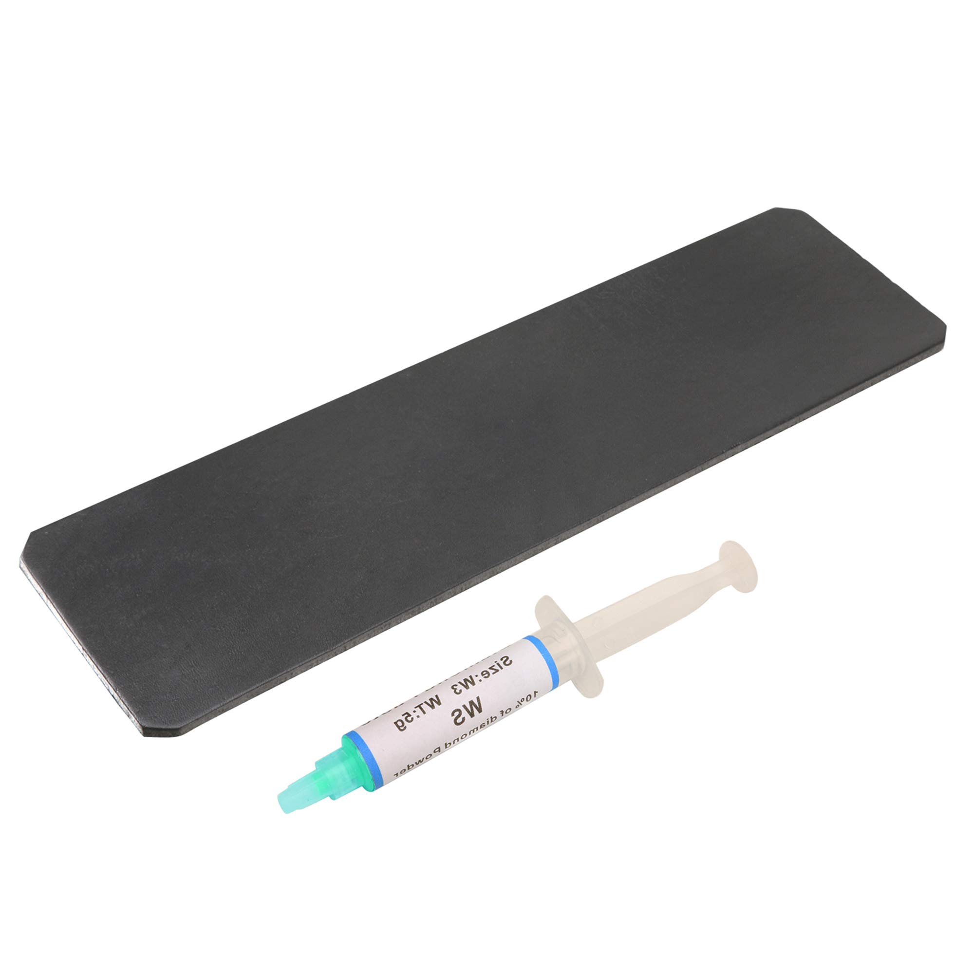 Leather Strop Kit 2.5inch x 8inch with Honing polishing Compound Diamond Lapping Paste for Sharpening & Stropping- Straight Razor,Woodcarving Chisels Creates Razor Sharp Edges on Knives and Tools