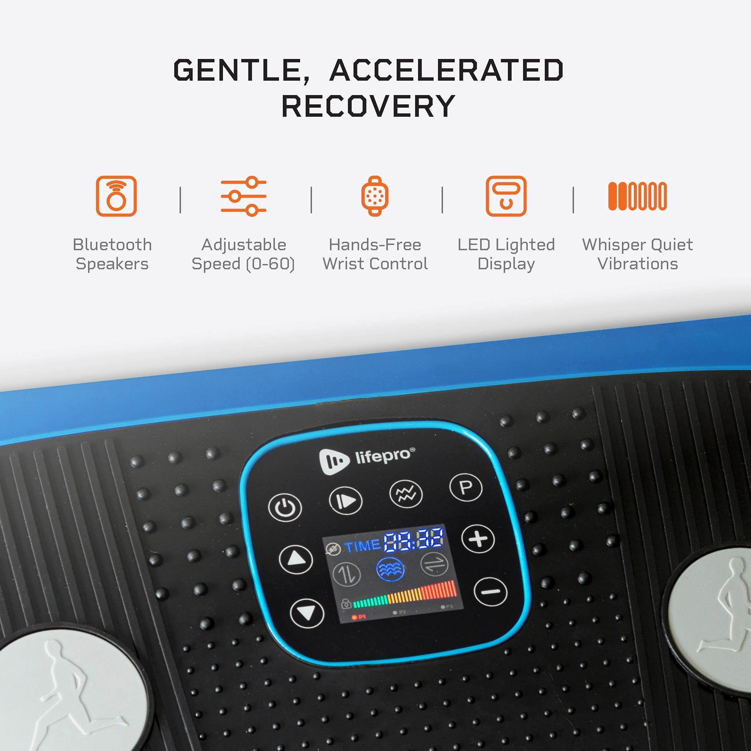 LifePro Rumblex Plus 4D Vibration Plate Exercise Machine, and Sonic Pro Percussion Massage Gun Bundle