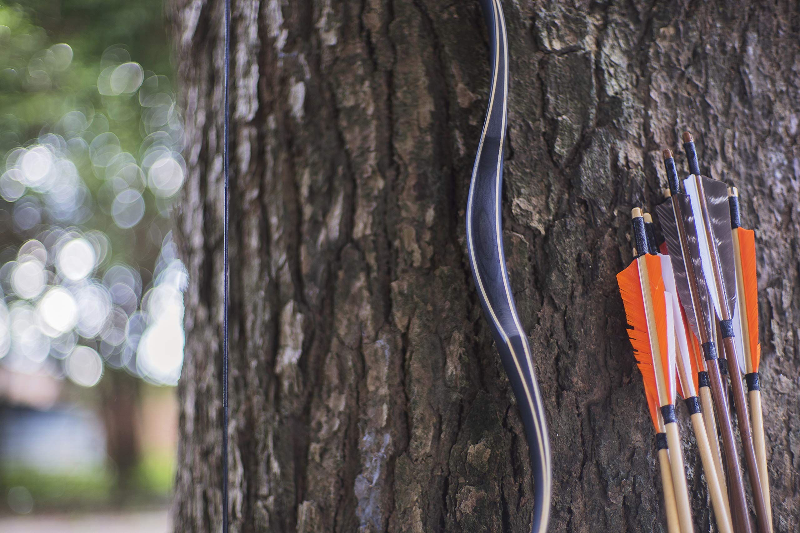 KAINOKAI 60'' Traditional Hunting Longbow,Hunting Recurve Archery Bow,Recurve Bow Set (20lbs-50lbs) (Hawkeye, 30lbs)