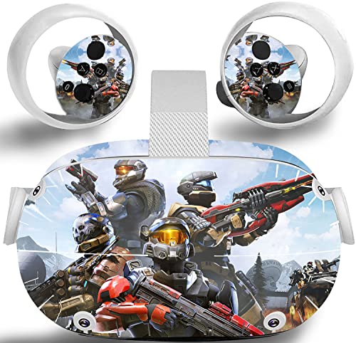 Military Science Fiction Game Oculus Quest 2 VR Headset and Controller Sticker, Vinyl Decal Skin for VR Headset and Controller, Virtual Reality Protective Accessories