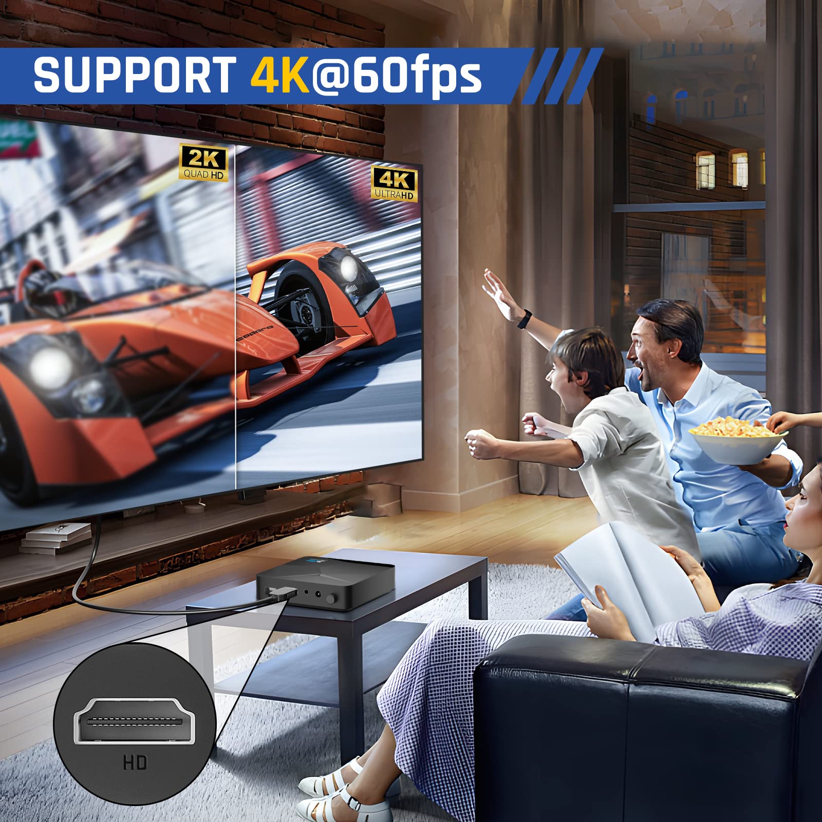 Retro Game Console Super Console x2 with 65000+ Games, Emulator Console Support 60+ Emulators, S905X2 Quad-Core Retro Video Game Console with 2 Wireless Controllers(256G)