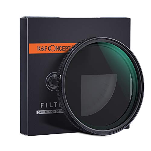 K&F Concept 82mm ND8 to ND128 Variable Neutral Density Filter Slim Fader ND Filter 3 Stop to 7 Stop ND8-ND128 for Camera Lens NO X Spot Nanotec Ultra-Slim Weather-Sealed