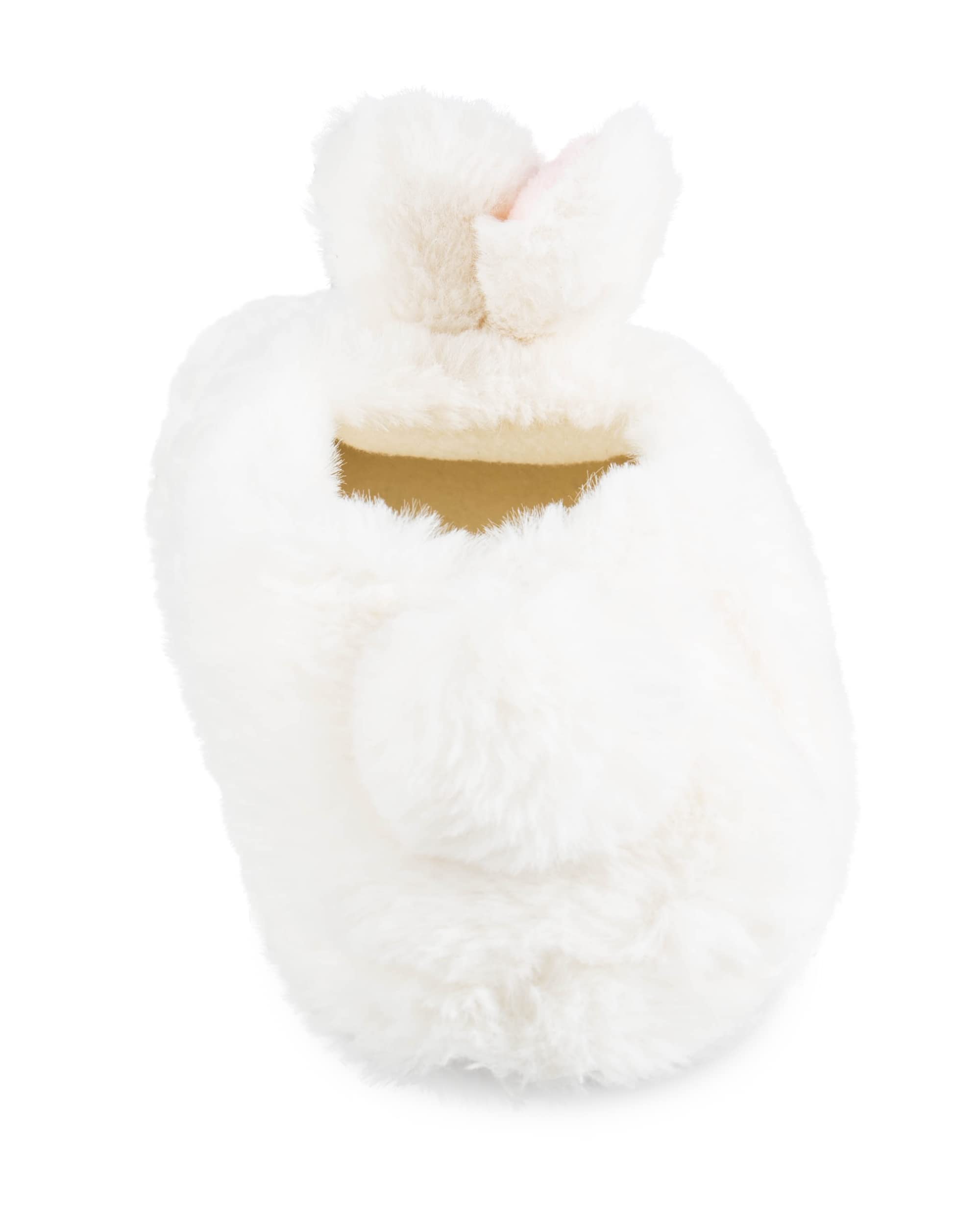 Jessica Simpson girls Cute and Cozy Plush on House With Memory Foam Slipper, White Plush, Large Little Kid US