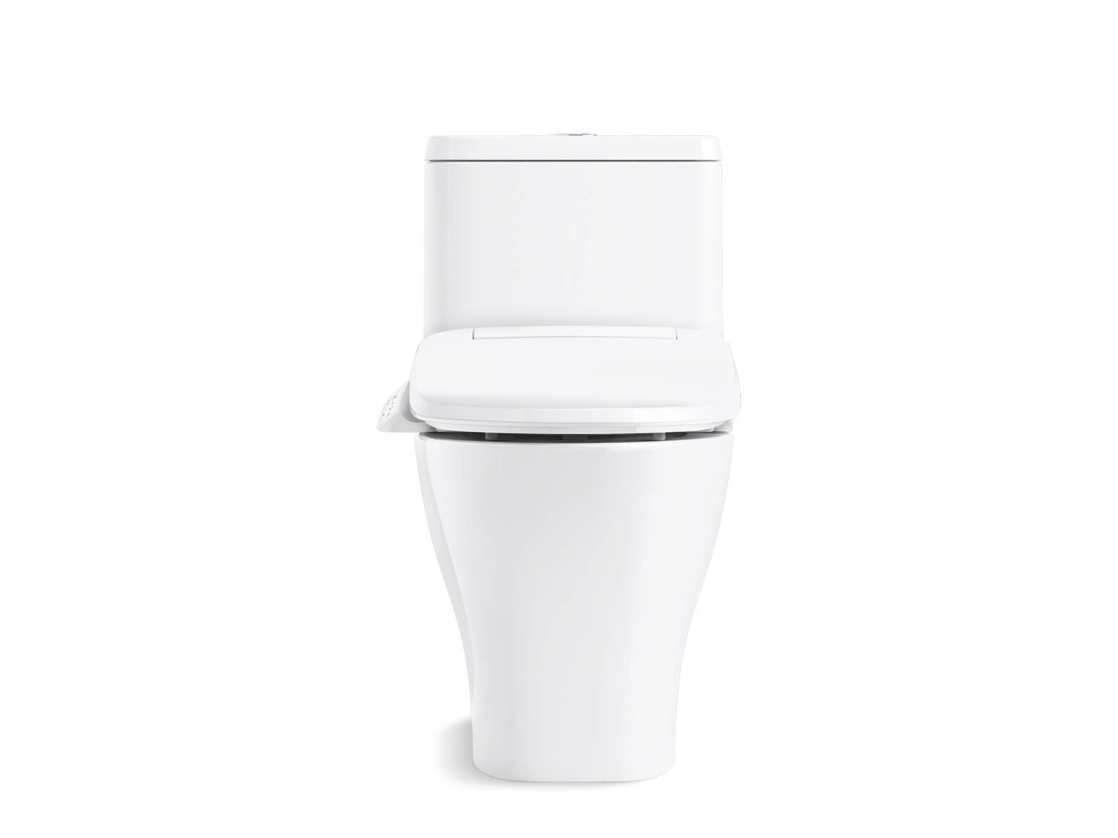 KOHLER Reach Up 1 PC Dual Flush Toilet, Skirted, K-23188-HC-0, Hide Cords and Supply Lines