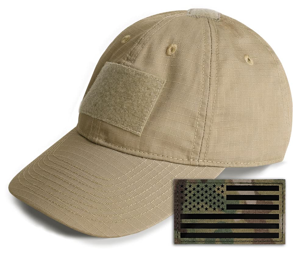 KRYDEX Tactical Cap Operator Hat Baseball Cap with MC US Flag Patch for Men Work, Gym, Hiking,Hunting (MC)