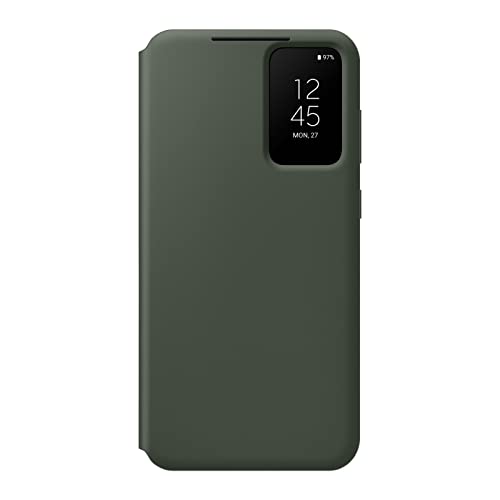 SAMSUNG Galaxy S23+ Plus S-View Wallet Phone Case, Protective Cover w/ Card Holder Slot, Finger Tap Clear Window, US Version, EF-ZS916CGEGUS, Green
