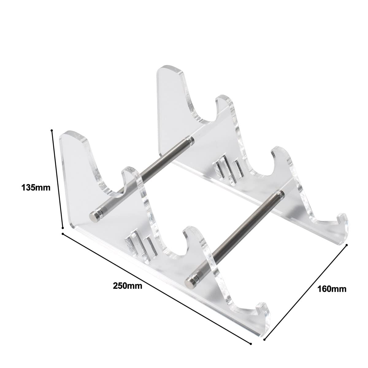 SUEHIODHY 1pcs Acrylic Keyboard Display Stand Clear 3-Tier Keyboards Storage Holder for Tablet Picture Frames