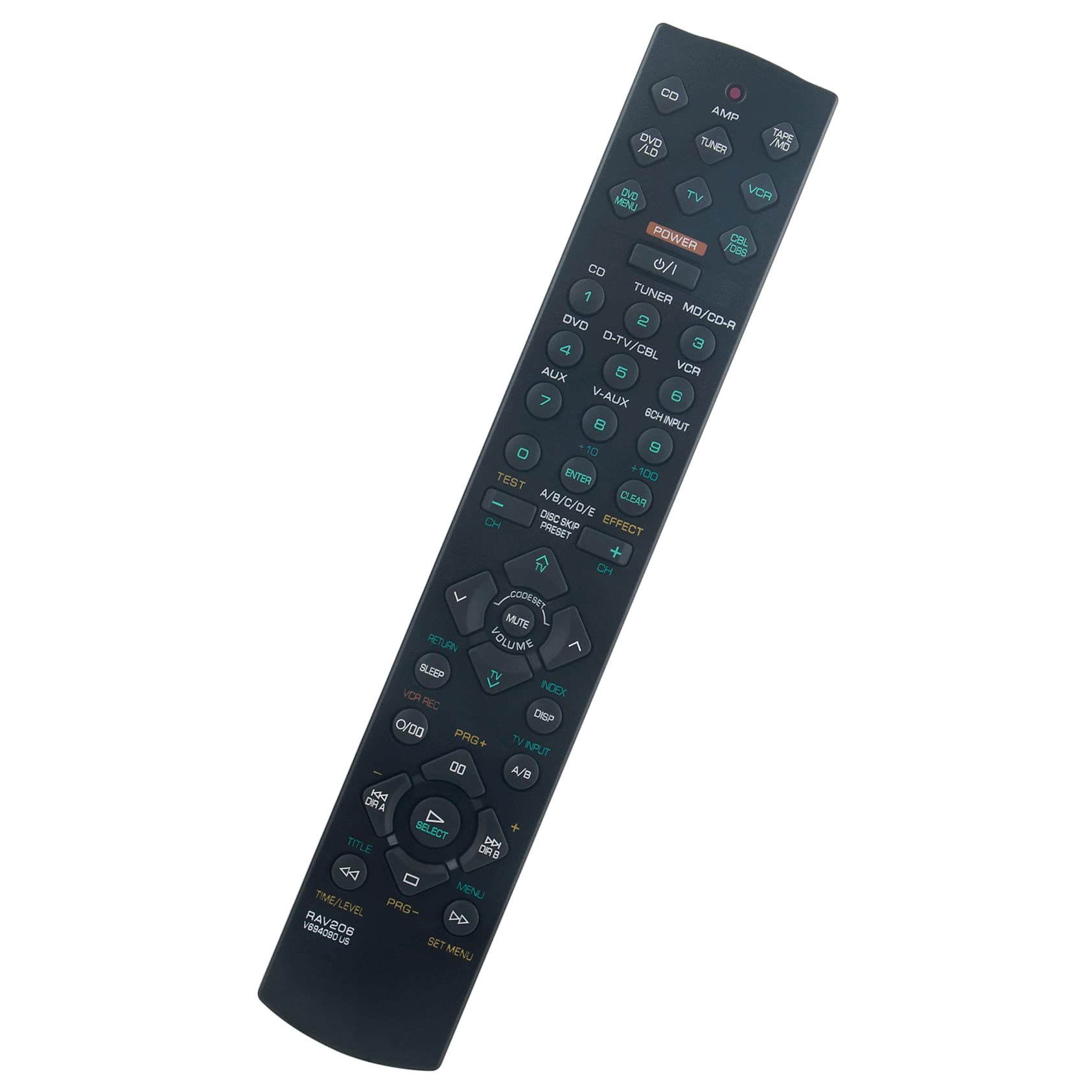 RAV206 V694090 US Replacement Remote Control fit for Yamaha AV Receiver RX-V520 RX-V420 RX-V420RDS HTR-5440 HTR-5440RDS RX-V495 HTR-5140 HTR-5140RDS YHT-34