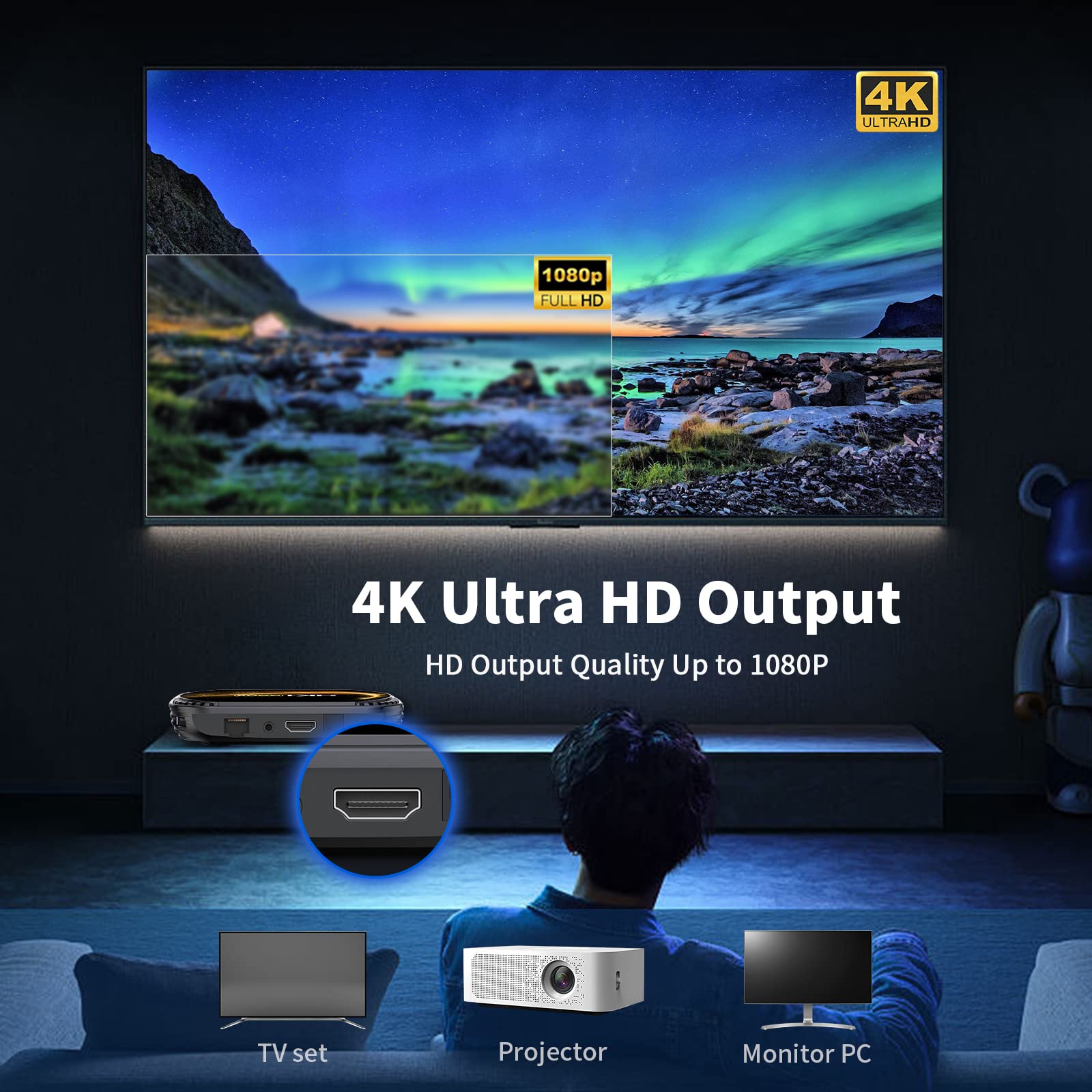 Retro Game Console with Built in 42,336 Games, S905X4 Chip Super Console, Video Game Console Preload 76 Emulators, Game System Compatible with MAME/ATARI/SEGA/PS1/PSP, All in One Emulator Console