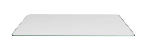 Milan Rectangle 1/2" Bevel Edge Glass Top, 44 x 84, Clear