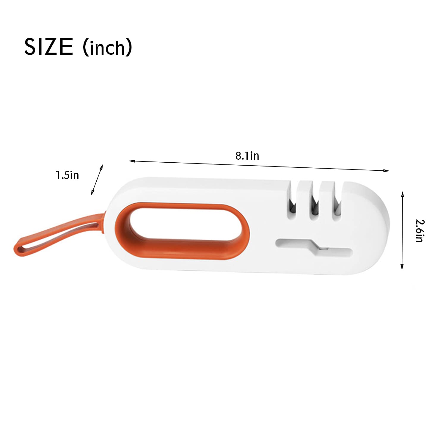 Kuafoo Premium Kitchen Knife Sharpener, Heavy Duty 4-Stage Design,Professional Kitchen Knife Accessories, Easily Restores,Repair,Polish and Sharpen Dull to Sharp (White)