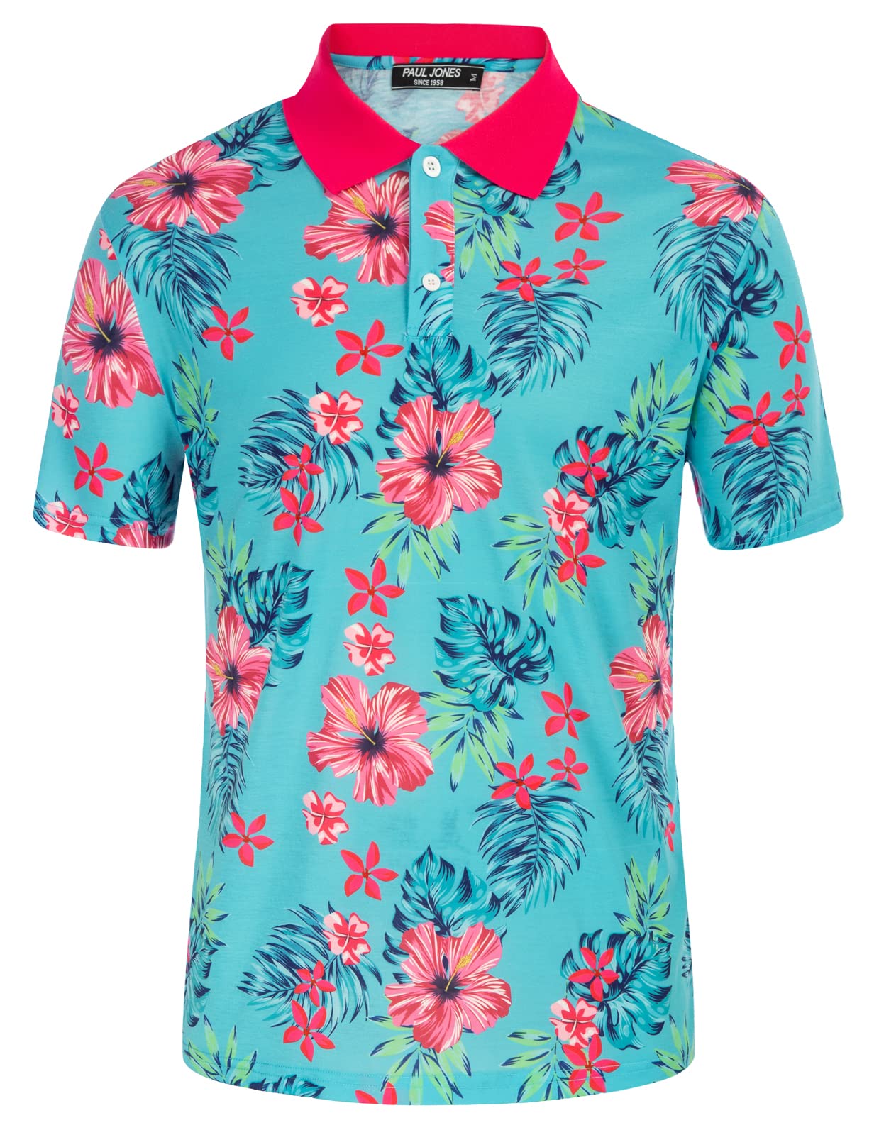 Men's Golf Shirt Vintage Polo Shirt Button Short Sleeve Casual Summer Shirts