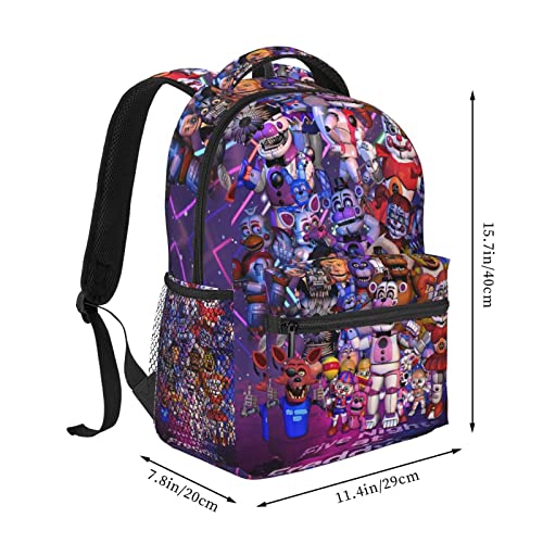 WILADU Leisure Travel Bag Work Backpacks Five Horror Nights Video At Game Freddy'S Backpack Durable Shoulder Backpack Fashion Laptop Backpack Classical Basic Business Daypack