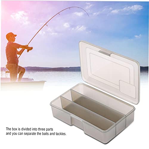 Organize Your Fishing Gear with our Clear Visible Plastic Fishing Tackle Box - 3 Grids Lures Storage Spoon Hook Bait Tackle and Tackle Storage Organizer