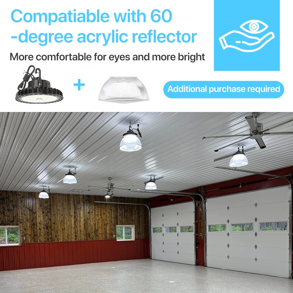 HYPERLITE LED High Bay Light | 28000LM( 200W ) Dimmable High Bay LED Lighting | UL Listed | 5000K Commercial Lights | US Hook Included | Alternative to 850W MH/HPS