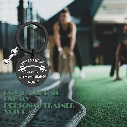 MAOFAED Personal Trainer Gift Workout Gift Fitness Gift Funny Personal Trainer Keychain Gift for Workout Coach (personal trainer black)