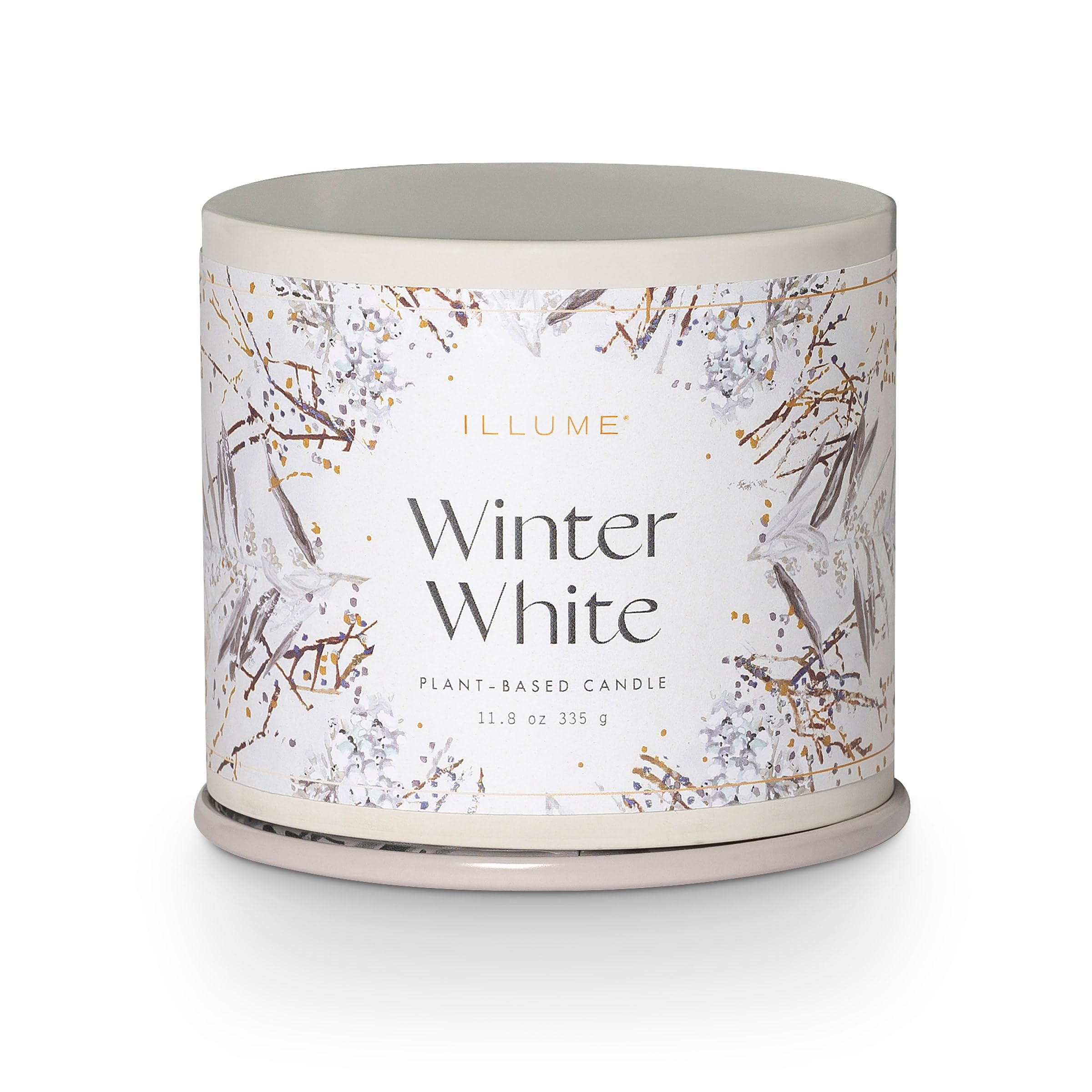 ILLUME Noble Holiday Winter White Dylan Ceramic Candle, 4.8 oz.